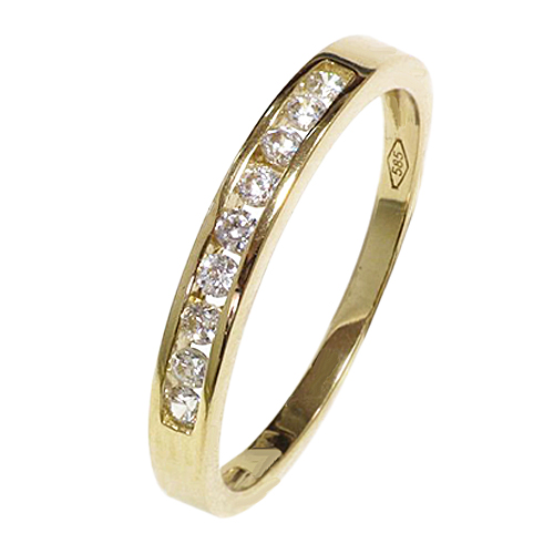 14 KARAAT GOUDEN DAMESRING MET ZIRKONIA 11.285 – Zwartevalk juweliers